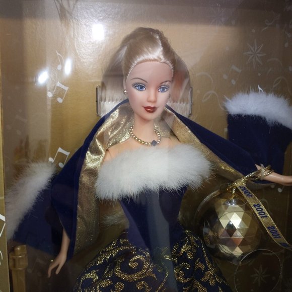 Mattel | Toys | Vintage Ring In The New Year Barbie Doll Navy Blue And ...